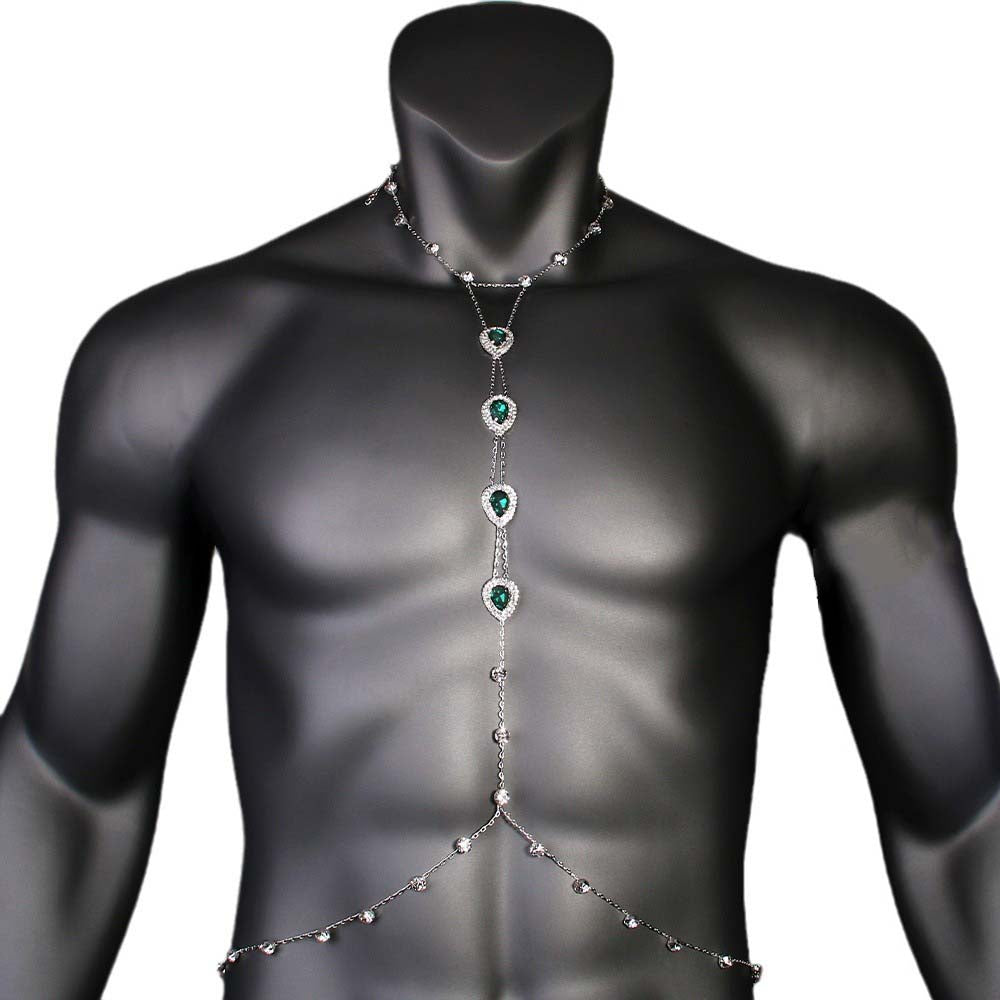 Emerald Vanguard Men’s Body Chain – Lustlocks